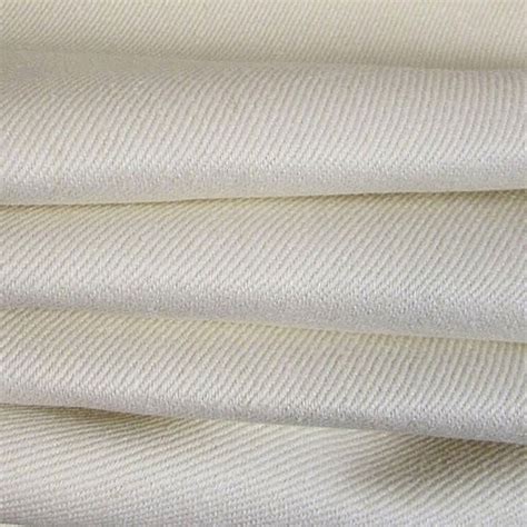 Organic Cotton Hemp Blend Twill Fabric Natural Color And Organic Cotton