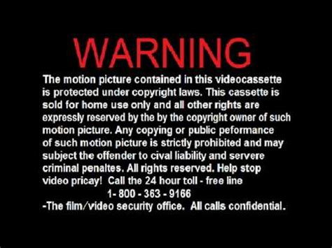 Universal Studios Home Video FBI Warning Screen 1992 2004 Canadian Version YouTube