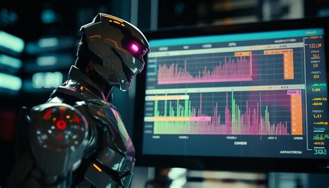 Premium AI Image Automation Data Analytic With Robot And Digital Visualization For Big Data