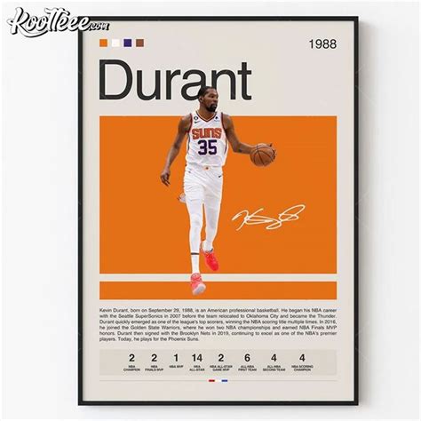 Kevin Durant Phoenix Suns Nba Basketball Poster Kevin Durant Posters