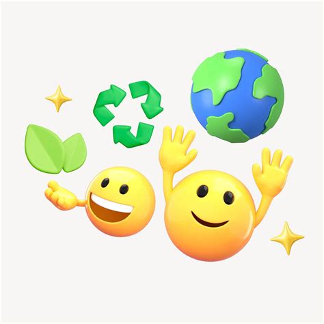 Eco Friendly Emoji 3D Emoticon Illustration Premium Photo Rawpixel