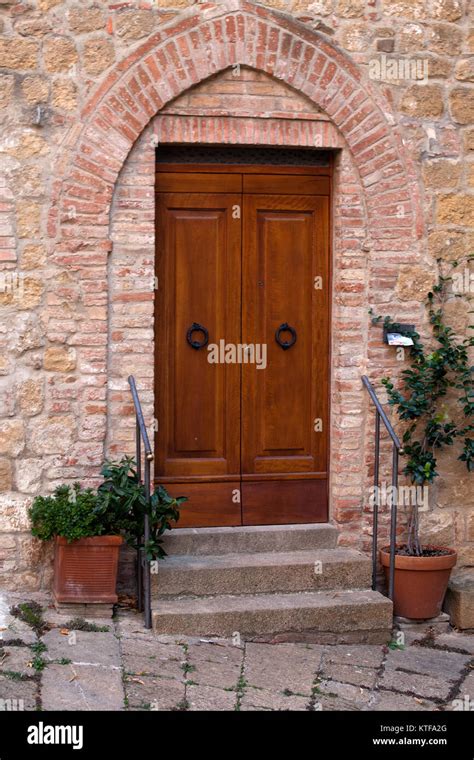 Monticchiello Medieval Village Near Pienza Tuscany Italy Stock