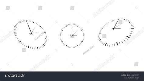 Perspective View Clock Set Vector Stock Vector Royalty Free 2412251797 Shutterstock