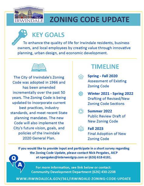 Comprehensive Zoning Code Update Irwindale Ca Official Website