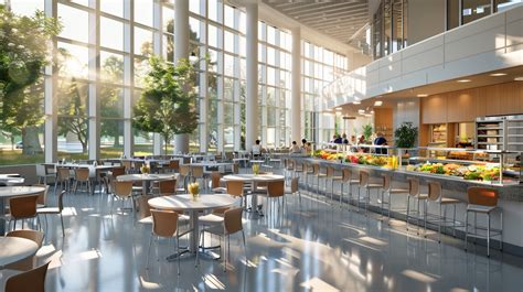 Free Sunny Cafeteria Interior Image Cafeteria Interior Modern