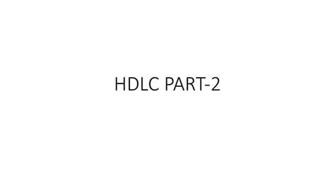 hdlc part 2 pptx presentation review of frame format ppt