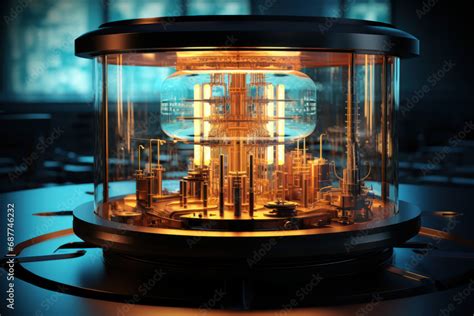 A Cross Section Illustration Of A Nuclear Reactor Core Providing A Glimpse Into The Intricate