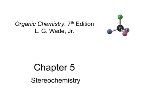 Lecture Stereochemistry CHEM Studocu