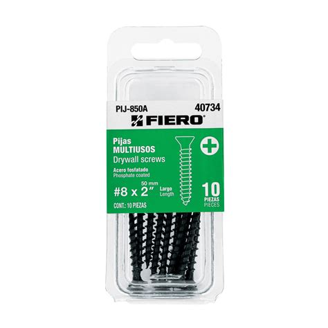 Blíster Con 10 Pijas Multiusos 8 X 2 Fiero Pijas Para Lámina 40734