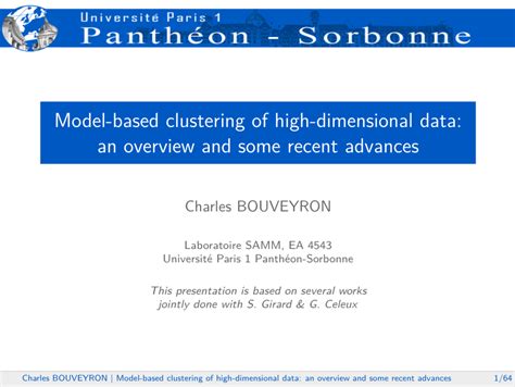 Pdf Model Based Clustering Of High Dimensional Data An Overview And Some Recent Advances