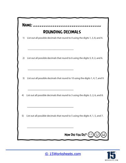 Rounding Numbers Rules