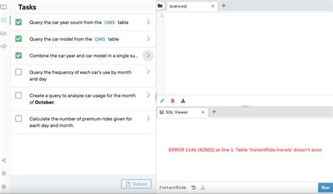 solved [1] tasks query sql x 1 query the car model from the
