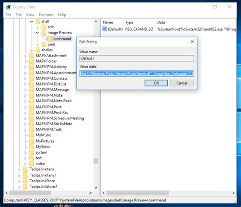 Get The Preview Context Menu Item For Photo Viewer In Windows
