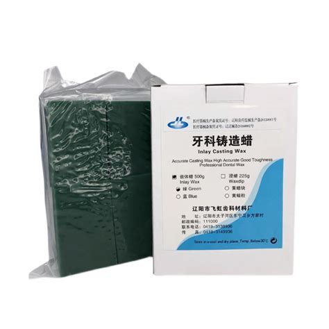 Dental Inlay Wax Block For Casting 500g Bag Dental Wax Block Green
