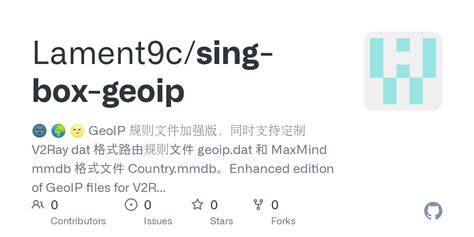Github Lament9csing Box Geoip 🌚 🌍 🌝 Geoip 规则文件加强版，同时支持定制 V2ray Dat