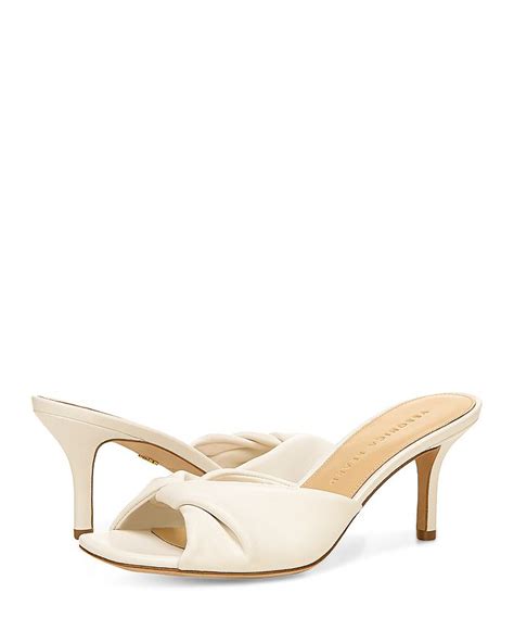 Veronica Beard Womens Melli Slip On Twisted High Heel Sandals