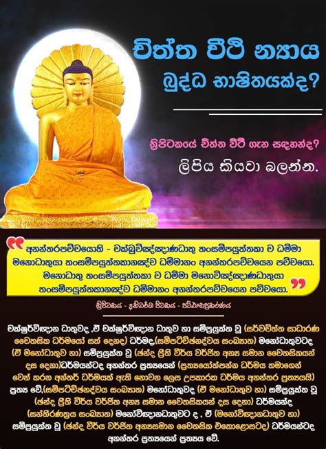🌹🌺🌷🌻 14 චිත්ත වීථී න්‍යාය බුදු දහම ථේරවාදී මහාවිහාරීය