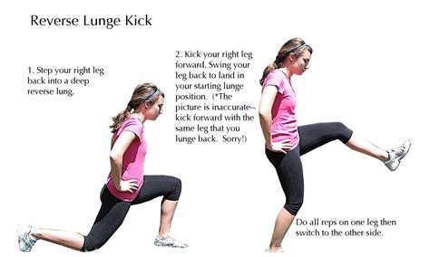How To Do Reverse Lunge Kick Reverse Lunges Lunges Kicks