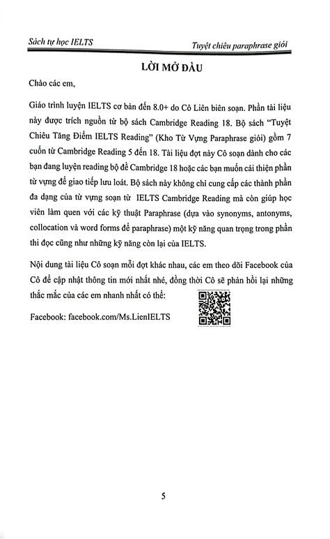 Sách Tuyệt Chiêu Tăng Điểm Ielts Reading Kho Từ Vựng Paraphrase Giỏi