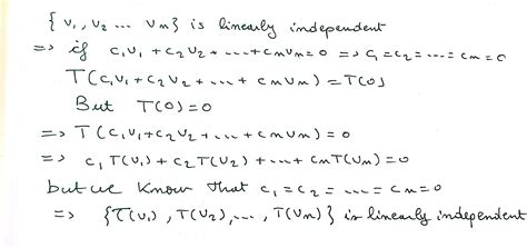 Proof Verification Linear Transformation And Linear Independence