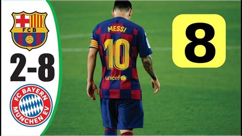 اهداف مباراة برشلونة وبايرن ميونخ 8 2 وجنون حفيظ دراجي عندما سقطت