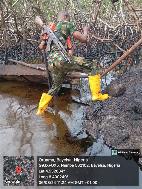 Troops Destroy Several Illegal Oil Bunkering Sites In Rivers And