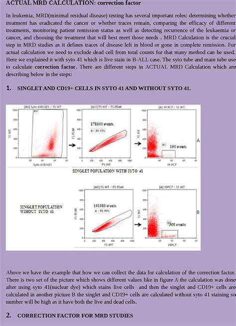 MRD CALCULATION Flowcytometryfacts