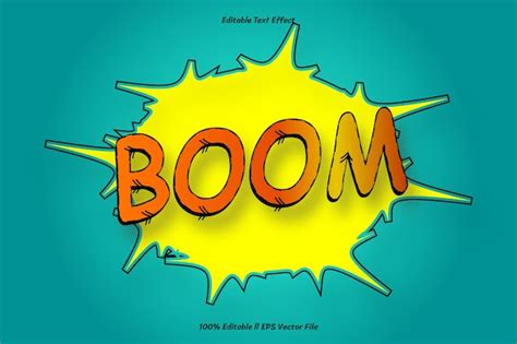 Premium Vector Boom Editable Text Effect 3d Emboss Gradient Style