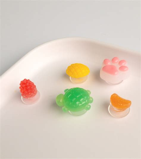 11할인🍀 핸드메이드 레진 5ps 거북이 과일파츠 지비츠 신꾸 Set 자체제작 에이블리