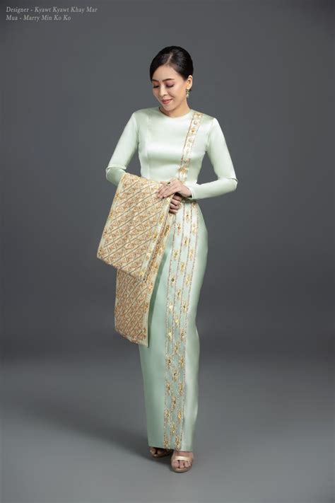 Pin by Hsu Labb Yadanar on Myanmar attire | Traditional dresses designs ...