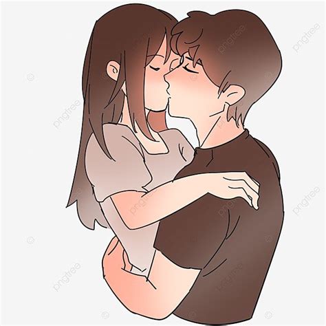 커플 일러스트 포옹과 키스 연인 포옹 키스 Png 일러스트 및 Psd 이미지 무료 다운로드 Pngtree