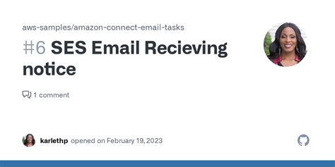 ses email recieving notice · issue 6 · aws samples amazon connect