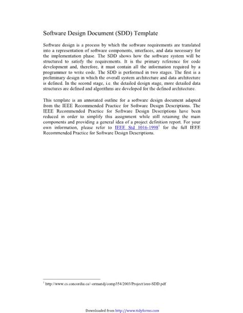 Software Design Document Sdd Template Docslib