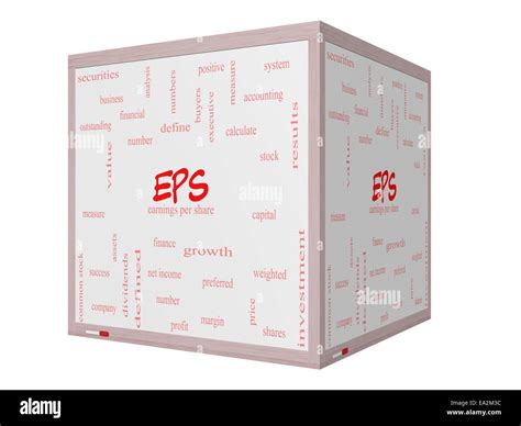 EPS Word Cloud Concept On A 3D Cube Whiteboard With Great Terms Such As