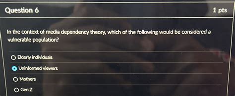 solved question 61 ﻿ptsin the context of media dependency