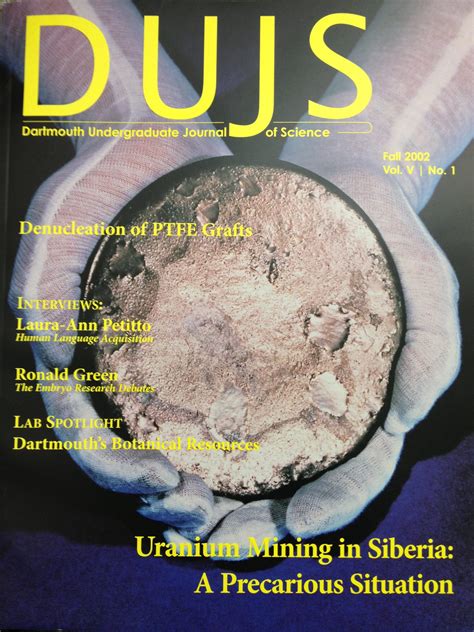 Vol V 2003 Dartmouth Undergraduate Journal Of Science