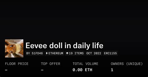 Eevee Doll In Daily Life Collection Opensea