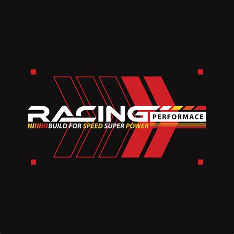Illustration Racing Logo Vector Graphics For Prints T Shirts And