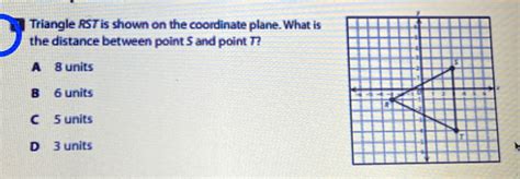 Solved Triangle Rst Is Shown On The Coordinate Plane What Is The