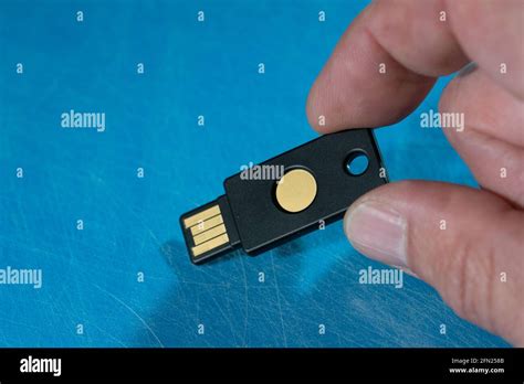 USB Stick With A Secret Key To Access Encrypted Files Stock Photo Alamy