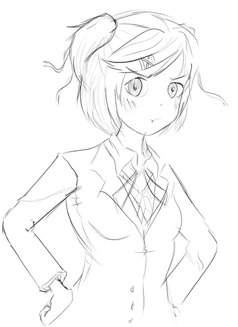 Natsuki Sketch 110623 By Marioishere1 On Deviantart