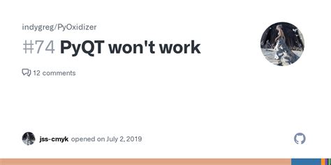 Pyqt Wont Work · Issue 74 · Indygregpyoxidizer · Github