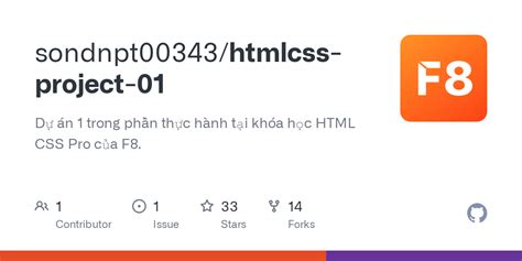 Github Sondnpt00343htmlcss Project 01 Dự án 1 Trong Phần Thực Hành