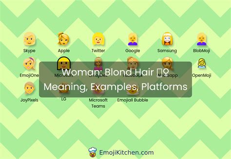 👱‍♀️ Woman Blond Hair Emoji Meaning Info Stats Emojikitchen