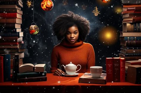Premium Ai Image Book Bridge To Dreams Black Girl Book Lover Bookworm