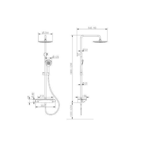 Душова система зовнішнього монтажу з термостатом Devit Hb Hb Grd012 Хром