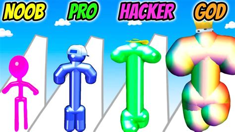 Tall Runner 3D NOOB Vs PRO Vs HACKER Vs GOD YouTube