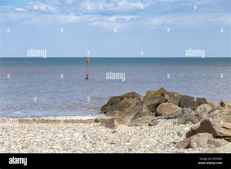 North Sea Coast In Mappleton East Riding Of Yorkshire England UK