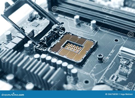 CPU Socket On Motherboard Stock Photo Image Of Motherboard 26676838