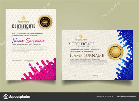 Modern Certificate Vector